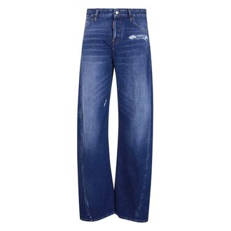 Dsquared2 Femme, Jeans, Bleu, Taille: 36 FR Loose Twst Jeans