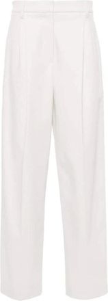 Brunello Cucinelli Femme, Pantalons, Beige, Taille: 38 FR Pantalon pliss&eacute; taille haute
