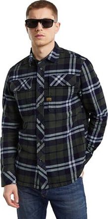 G-Star G-Star Homme Chemise CPO Regular, Multicolore (rinsed botan check D23583-D746-G708), S