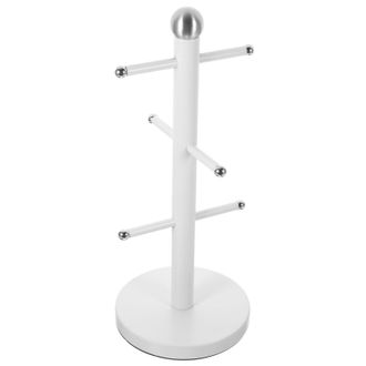 BESPORTBLE Kaffeetassenbaum aus Metall Platzsparender Tassenhalter f&uuml;r K&uuml;che und Zuhause Milchwei&szlig; Mehrst&ouml;ckiges Tassenregal mit Abtropffunktion