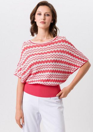 Tuzzi Nero Kurzarmshirt mit Strukturmuster