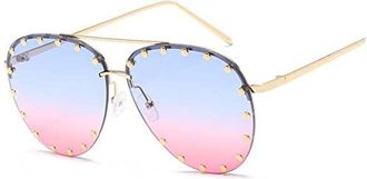 Generic Lunettes de soleil rétro en métal pour hommes et femmes lunettes de soleil pour vacances en plein air lunettes de tir dans la rue (couleur : B, taille