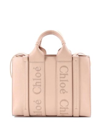 Chlo&eacute; petit sac cabas Woody Convertible en cuir - Rose