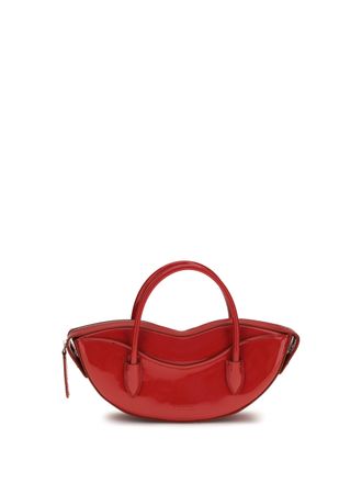 Fiorucci Womens Shoulder Bag Mini Lips Red Calf Leather Handbags Hand