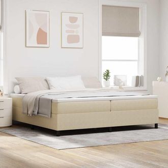 vidaXL Vidaxl - Letto A Molle Grigio Chiaro E Bianco 203 X 200 X 60 Cm