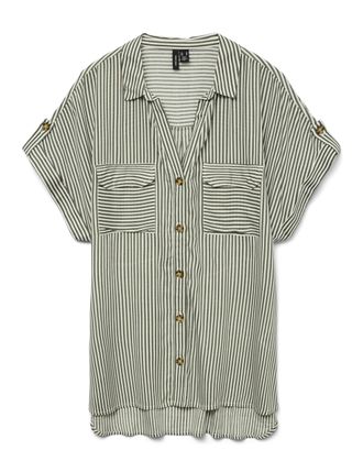 Vero Moda Damen Vmbumpy S/S Shirt WVN Ga Noos, Gr&uuml;n, XS