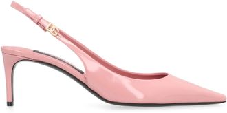 Dolce & Gabbana Womens Slingback Pumps Calf Leather Pink