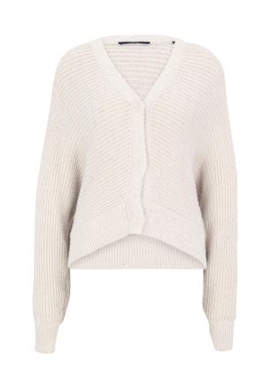 Zero Damen Strickjacke mit Pailletten S, CreamBeige