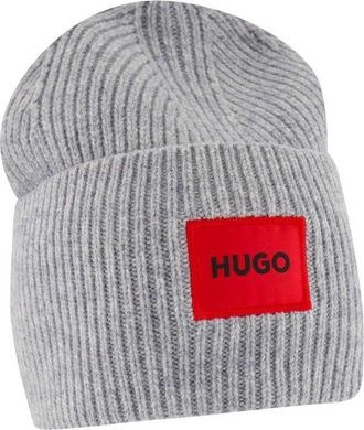 HUGO BOSS Damen Saffa_hat Beanie, Medium Grey33, Einheitsgröße EU