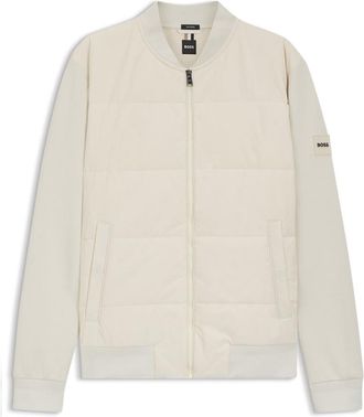 HUGO BOSS Wattierter Blouson aus mercerisierter Baumwolle mit Steppfront in