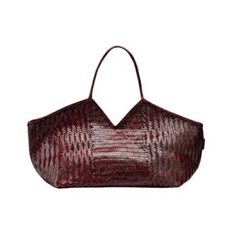 Cala Jade Femme, Sacs, Brun, Taille: ONE Size Cala Jade Sac Humi XL - Cuir Tress&eacute; Fudge
