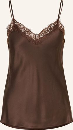 Milano Milano Italy Satintop Mit Spitze braun