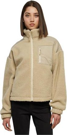 Urban Classics Ladies Sherpa Mix Jacket, Wetsand, L Femme