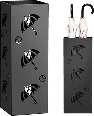 Generic Schirmhalter - Metall-Schirmst&auml;nder | dekoratives Regenschirm-Aufbewahrungsregal f&uuml;r Flur | hohler Aufbewahrungskorb | vertikaler hoher Schirmst&auml;nder 