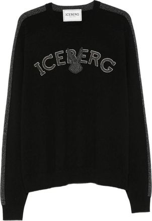 Iceberg Logo-embroidered Side-stripe Sweater