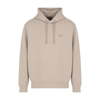 Armani Herrenhoodie mit kleinem Logo - - Sweatshirts & Hoodies - Herren - Beige - S