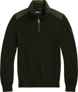 Polo Ralph Lauren pull à empiècements matelassés - Vert