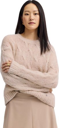 Bugatti Damen Pullover Rundhals W9883-85559 Grobstrick Rundhalsausschnitt Zopf-Muster warm weich stylisch Herbst Winter