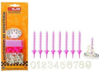 Ibili Sticks and Numbers Birthday Candles Set, Multi-Colour, 19-Piece