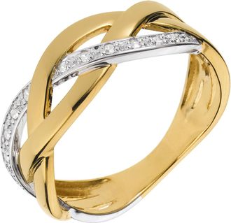 Edenly Ring Glänzernder Zopf - Gelbgold