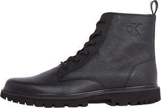 Calvin Klein Herren Mid Boot Stiefel Eva Mid Tumbled zum Schn&uuml;ren, Schwarz (Triple Black), 46