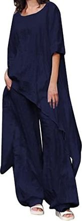 Generic Ensemble de salon pour femmes 2026 printemps/&eacute;t&eacute; mode d&eacute;contract&eacute;e couleur unie taille haute en dentelle boutonn&eacute;e manches longues ensemble surv&ecirc;temen