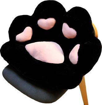 Generic Kawaii-Stuhlkissen Mit Katzenpfote, S&uuml;&szlig;Es Sitzkissen, Bequemes Sofakissen, Bodenkissen F&uuml;R B&uuml;Rost&uuml;Hle, Gaming-St&uuml;Hle, Zimmerdekoration(Black B)
