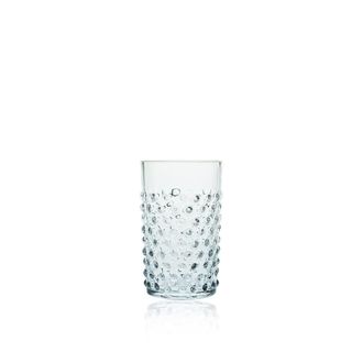 Cristalica Becherglas Bobbles 200ml Trinkglas Wasser Saft Limonade Noppen Kristall klar