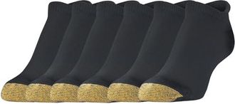 Gold Toe GOLDTOE Womens Sport Vacation No Show Socks with Tab, 6-Pairs, Black, Medium
