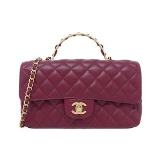 Chanel Pre-owned Lammfell Umh&auml;ngetasche - - Pre-owned - Damen - Rot - ONE SIZE