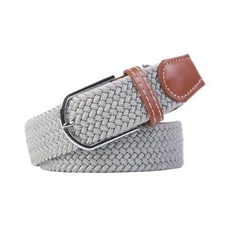 Generic Ceinture &eacute;lastique en toile tiss&eacute;e avec boucle ardillon tricot&eacute;e pour homme et femme, 26, 3.3cmX107cm