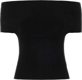 Magda Butrym Femme, Blouses et Chemises, Noir, Taille: 36 FR Haut en maille r&eacute;versible &agrave; &eacute;paules d&eacute;nud&eacute;es