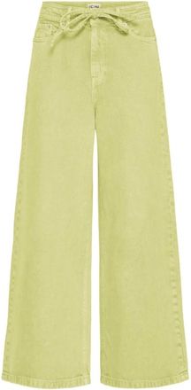 Ichi Ichi, Femme, Pantalons, Vert, Taille: W26 L34 Wide Pantalons
