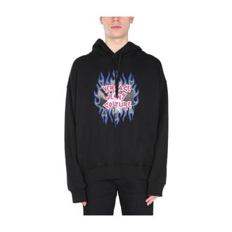 Versace Jeans Couture Hood With Drawstring Rock - - Sweatshirts & Hoodies - Herren - Schwarzk - S