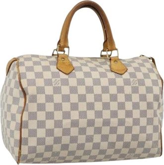 Louis Vuitton Sac &agrave; main Pre-owned en toile Damier Azur - Femme - Pre-owned - Beige - Taille: ONE Size