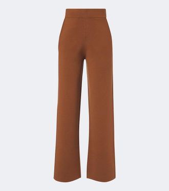 Max Mara Weite Hose aus einem Wollgemisch