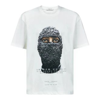 Ih Nom Uh Nit Masken-Print T-Shirt - - Tops - Herren - Wei&szlig; - 2XL