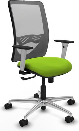 Piqueras y Crespo Verstellbarer Stuhl Zulema mit wei&szlig;en und schwarzen Armlehnen, h&ouml;henverstellbare Lendenwirbelst&uuml;tze, ausgestattet mit Sincro 3 Positionen und Schneide