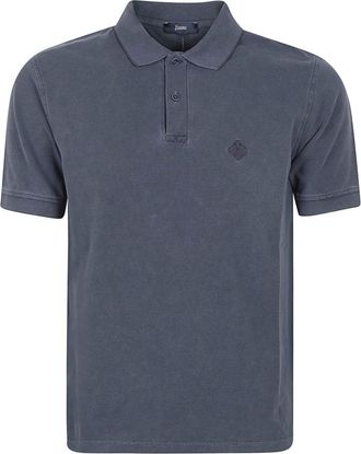 Herno Homme, Tops, Bleu, Taille: XL Polo brod&eacute; du logo