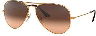 Ray-Ban Lunettes de Soleil AVIATOR LARGE METAL RB 3025 Copper/Pink Brown Shaded 58/14/135 unisexe