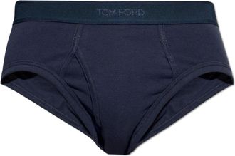Tom Ford Homme, Sous-v&ecirc;tements, Bleu, Taille: L Logo Briefs