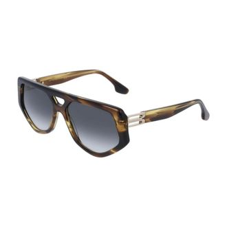 Victoria Beckham Femme, Accessoires, Brun, Taille: ONE Size Oval Lunettes de soleil