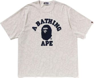 A Bathing Ape t-shirt à logo brodé - Tons neutres