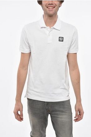 Diesel Hopsack Cotton-Blend Polo SMITH with Patch Logo size 3xl
