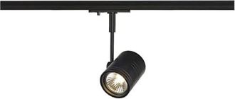 SLV BIMA | LED Strahler 1-Phasen, Dreh- und schwenkbarer Schienen-Strahler, Deckenleuchte, Schienensystem, Innenleuchte|GU10, rund, schwarz matt, inkl. 1P