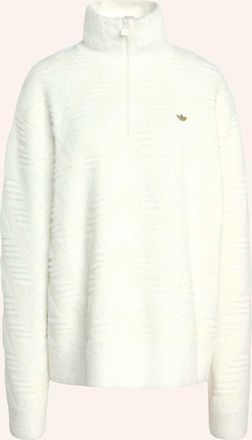 adidas Originals Adidas Originals Strickpullover Mit Reissverschluss Bis Zur Brust weiss