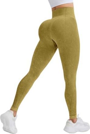 Generic Legging de sport pour femme - Taille haute - Contr&ocirc;le du ventre - Pantalon de yoga pour femme - Legging de sport sans couture - Legging de sport push-