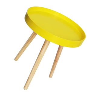 SOLUSTRE Kleiner Rundtisch Aus Holz Nordic Stil Sofa Beistelltisch Kompakter Ecktisch Für Zuhause Schlichter Sofatisch