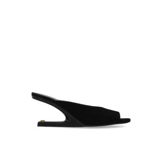 Balmain Femme, Chaussures, Noir, Taille: 36 EU Mules compens&eacute;es en daim