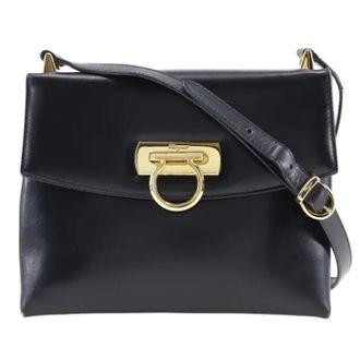 Ferragamo Pre-owned Leder Schultertasche - - Pre-owned - Damen - Schwarzk - ONE SIZE
